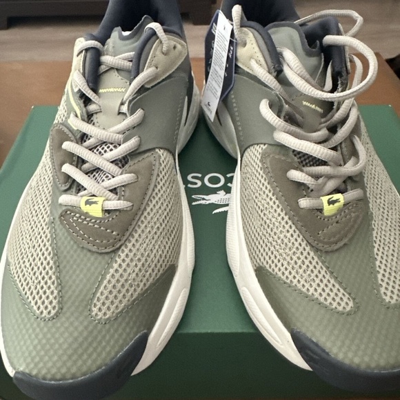 Lacoste | Shoes | Lacoste Aceshot Sneakers Sz Khaki | Poshmark
